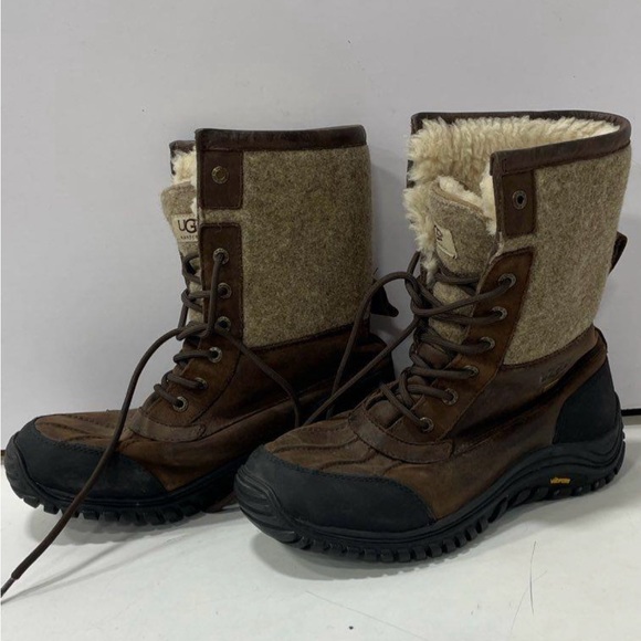 UGG | Shoes | Ugg Brown And Tan Rain Snow Boots With Rugged Soles ...